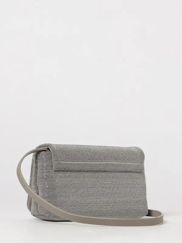 Brunello Cucinelli Leather Pouch With All Over Monile
