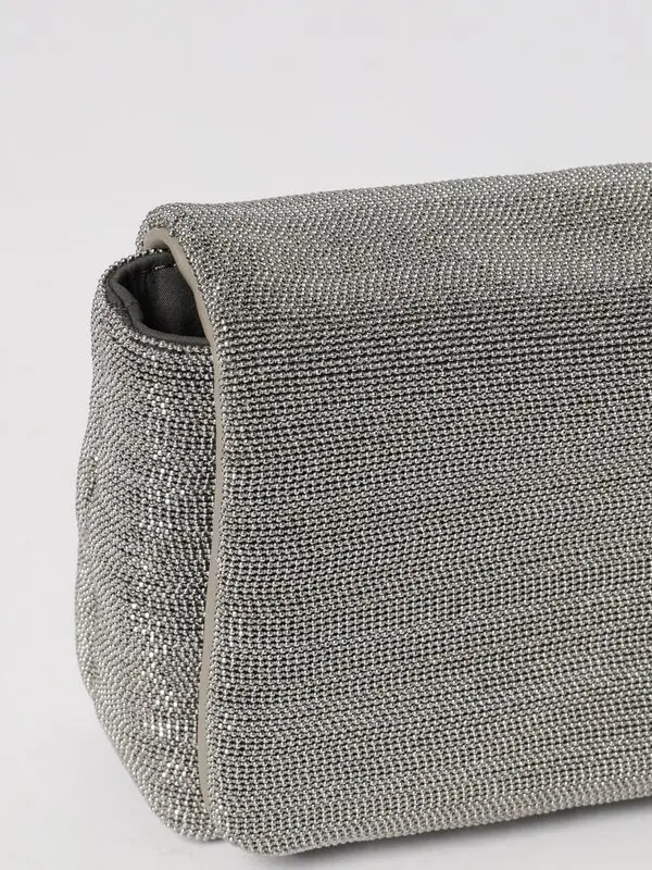 Brunello Cucinelli Leather Pouch With All Over Monile