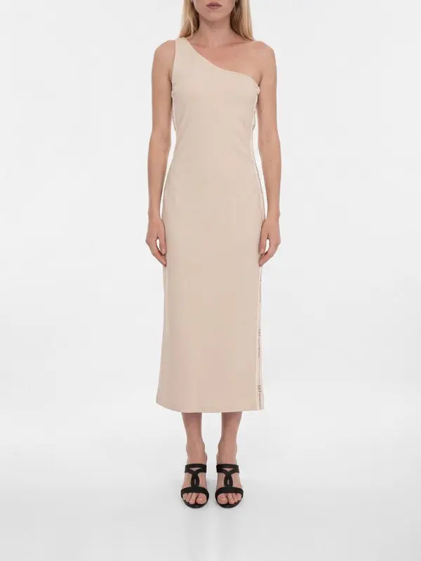 EA7 One Shoulder Midi Dress - Beige