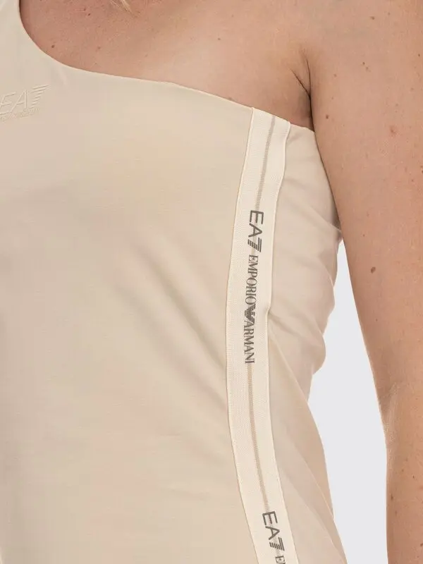 EA7 One Shoulder Midi Dress - Beige