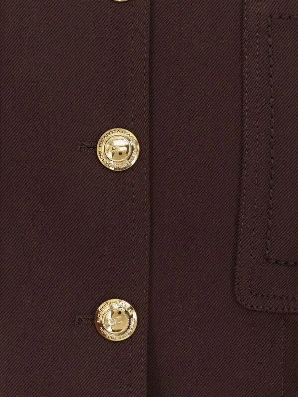 Elisabetta Franchi Cropped Jacket - Brown