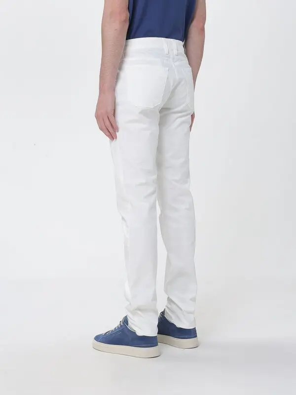 JECKERSON John Slim Fit Trousers In Stretch Cotton - White