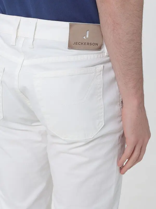 JECKERSON John Slim Fit Trousers In Stretch Cotton - White