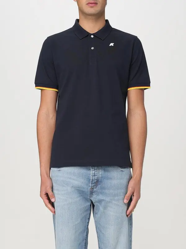 K-WAY Cotton Polo With Logo - Blue