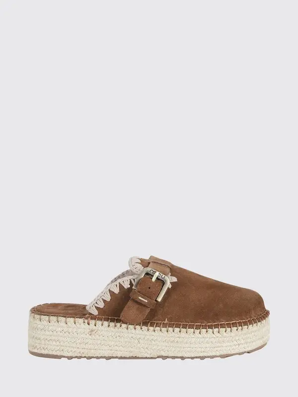 Mou Jute Suede Clogs - Hazel
