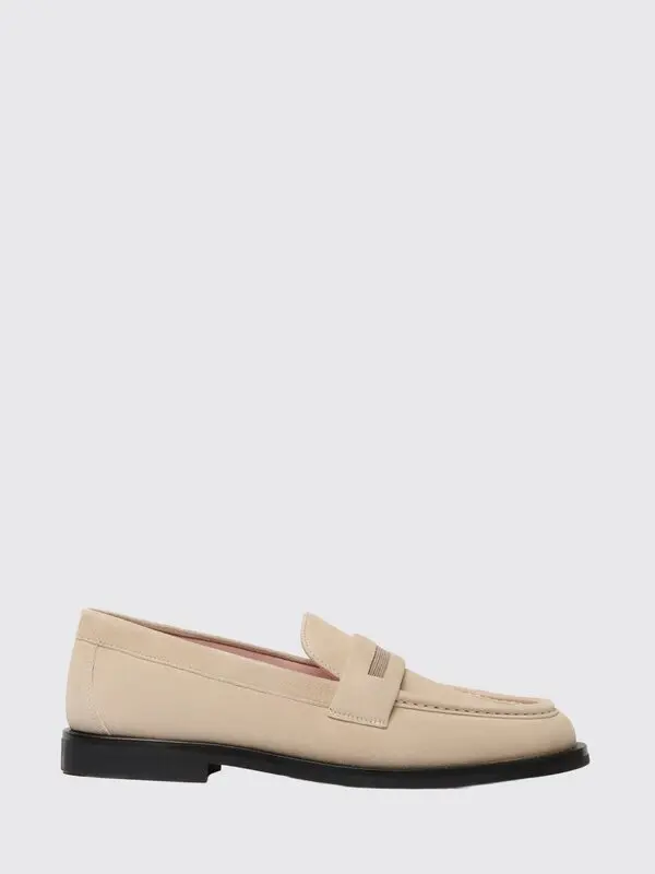 Fabiana Filippi Suede Loafers With Decorative Ornament