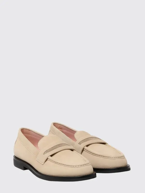Fabiana Filippi Suede Loafers With Decorative Ornament