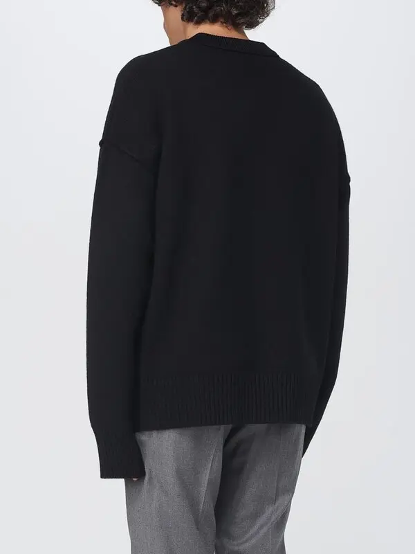 AMI Paris Crew Neck Jumper With Red De Cœur Logo