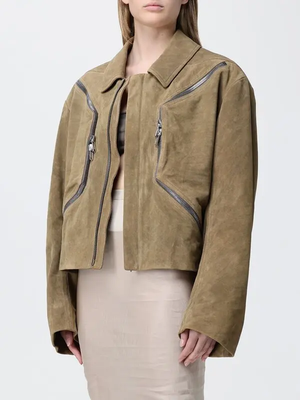 Rick Owens Full Zip Suede Jacket