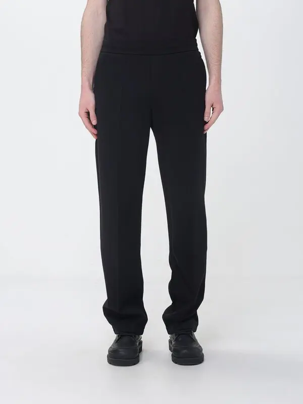 Emporio Armani Cotton Blend Trousers - Black