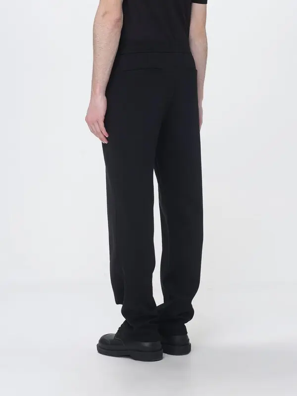Emporio Armani Cotton Blend Trousers - Black
