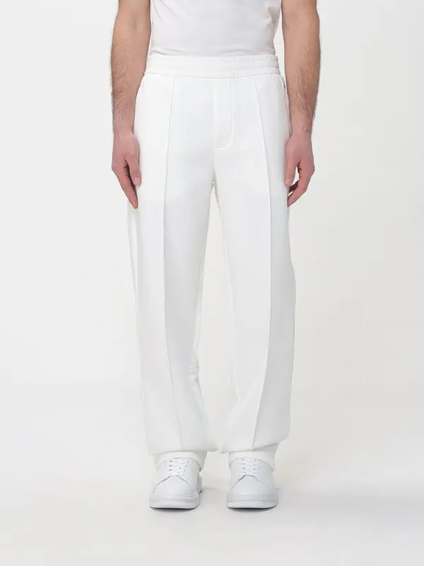 Emporio Armani Cotton Blend Trousers - White
