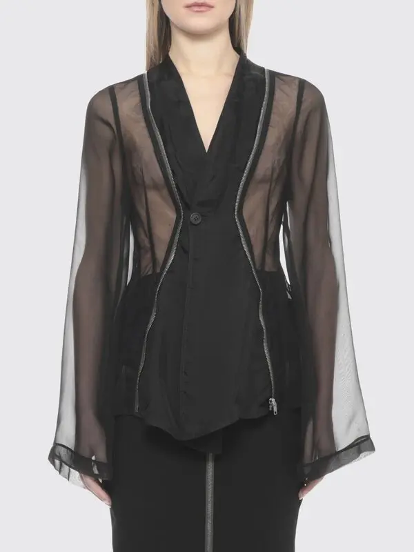 Rick Owens Transparent Nylon Blazer - Black