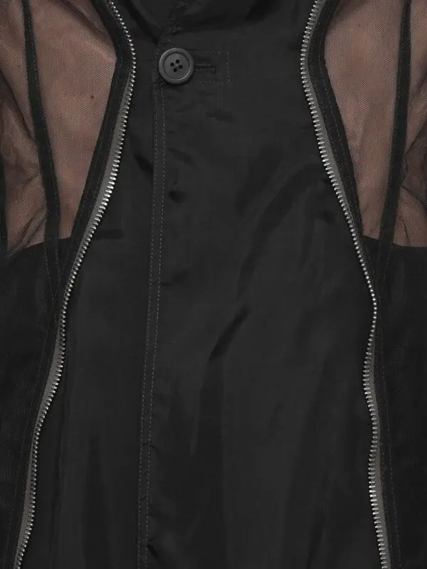 Rick Owens Transparent Nylon Blazer - Black