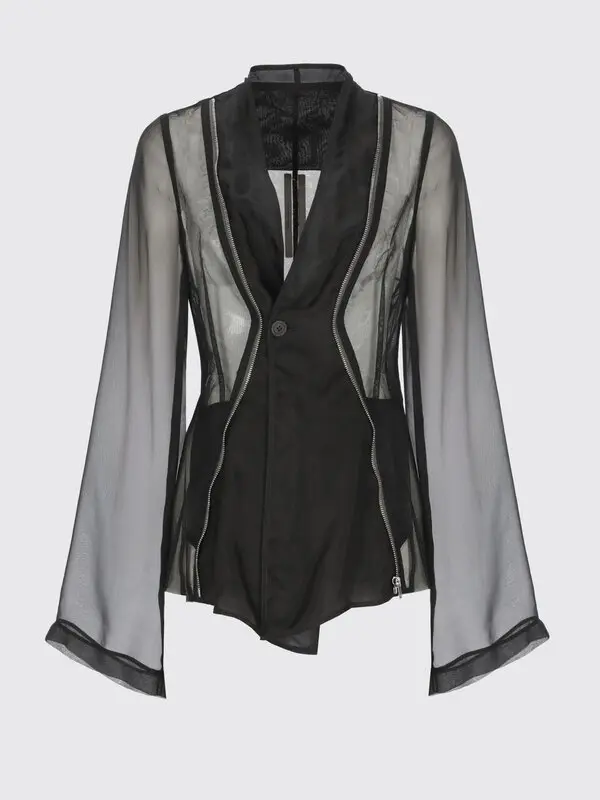 Rick Owens Transparent Nylon Blazer - Black
