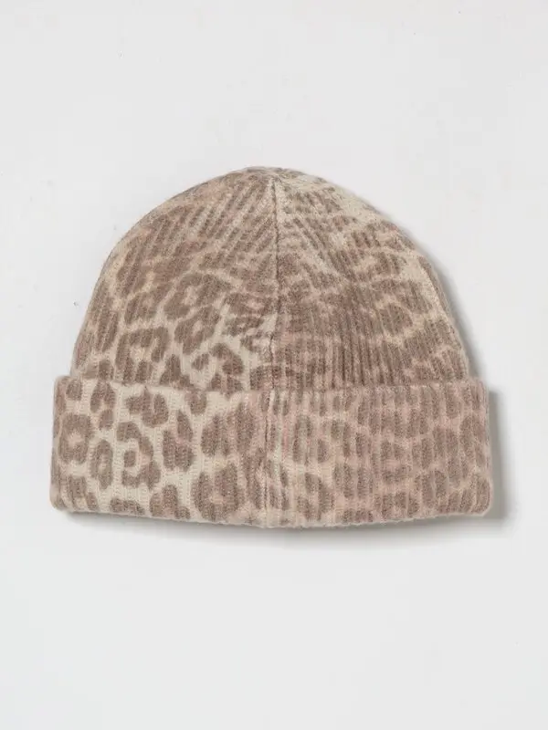 GANNI Animal Print Wool Beanie