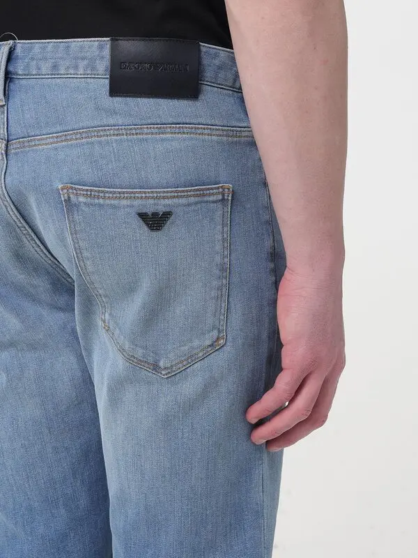 Emporio Armani Slim Fit Stretch Denim Jeans - Gnawed Blue