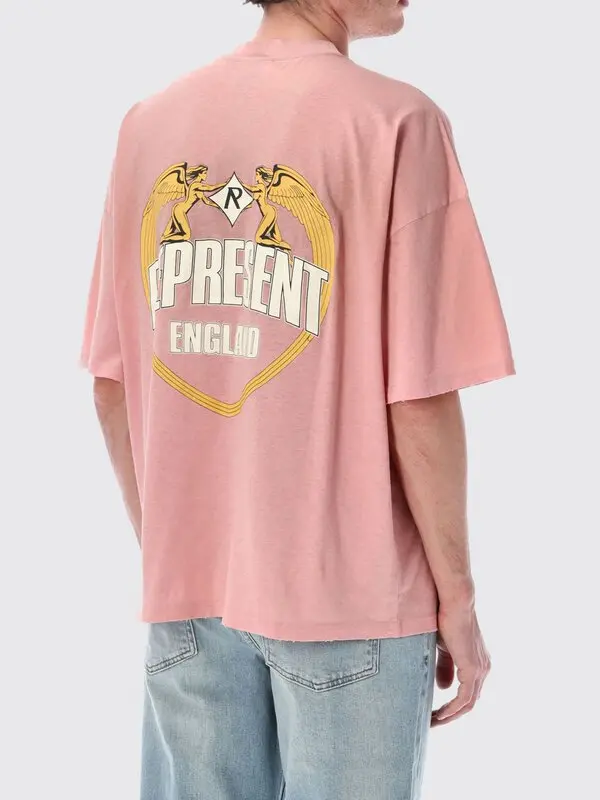 REPRESENT Cotton Crew-neck T-shirt With Logo - Pink