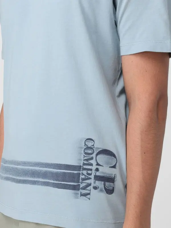 C.P. COMPANY Cotton T-shirt With Logo - Grey