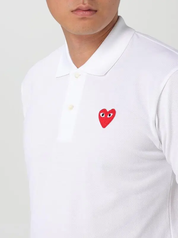 Play Comme Des Garcon Polo Shirt Colour - White