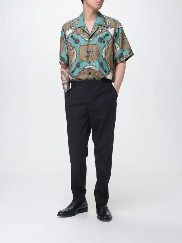 Dolce & Gabbana Wool Blend Tailored Trousers