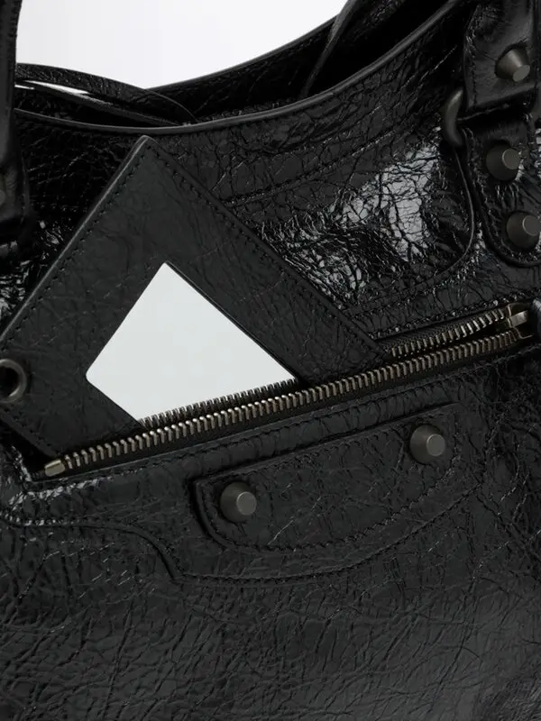 Balenciaga Le City Arena Leather Bag - Black
