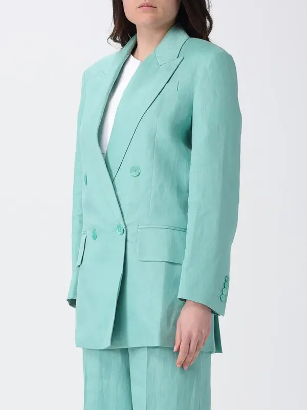 Max Mara Double-breasted Denim Blazer - Water