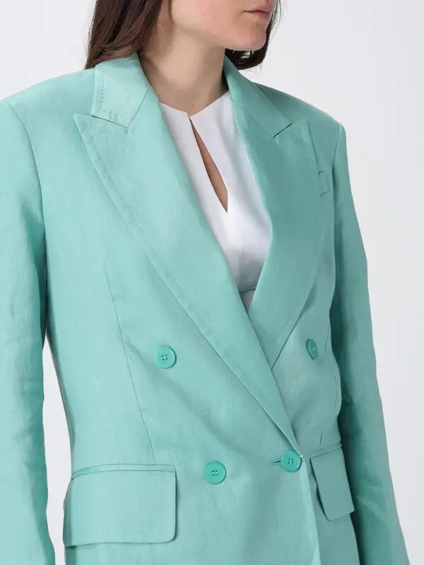 Max Mara Double-breasted Denim Blazer - Water