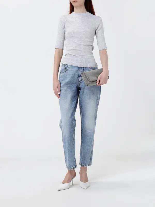 Brunello Cucinelli Ribbed Knit Top - Beige