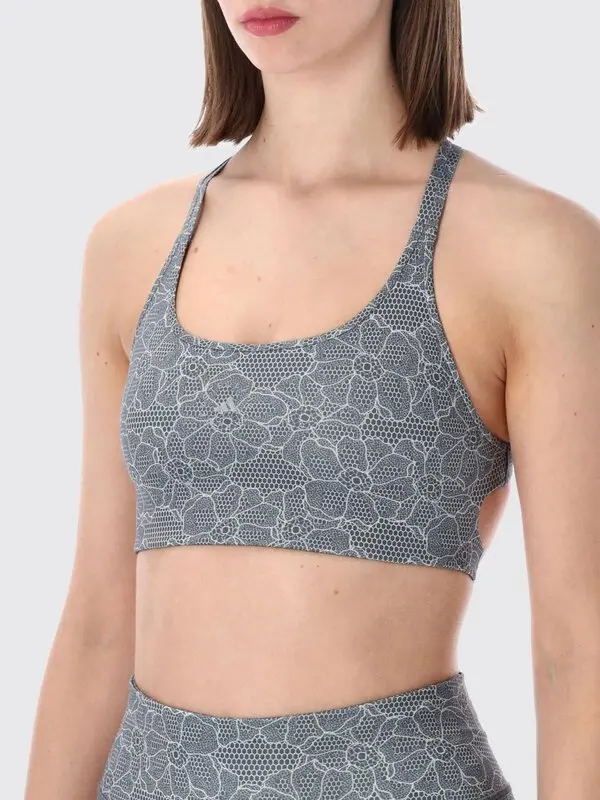 Adidas By Stella McCartney Printed Technical Fabric Cropped Top