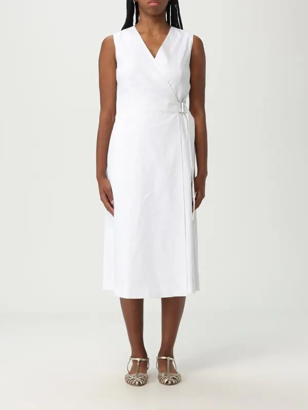 Theory Sleeveless Wrap Midi Dress