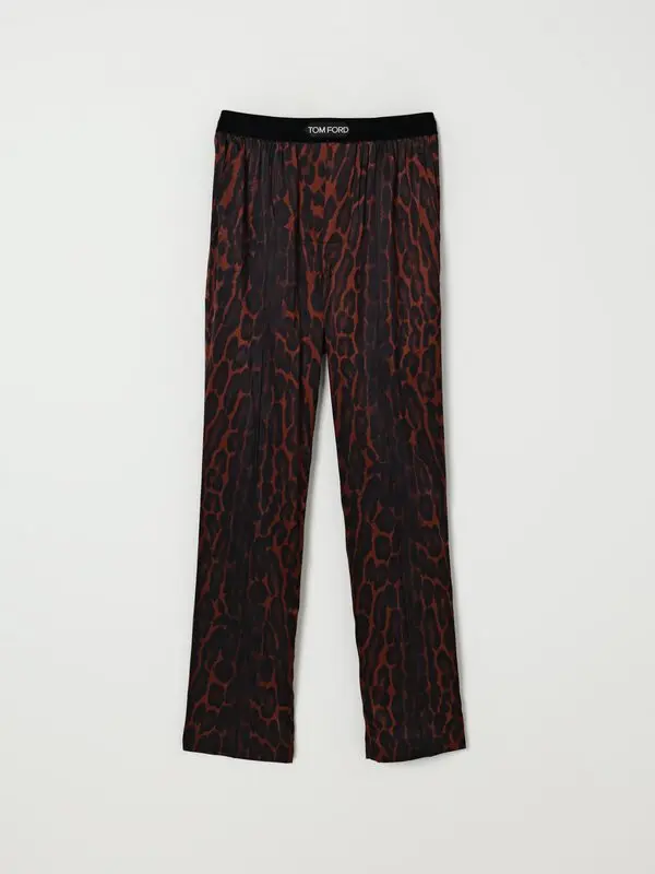 TOM FORD Leopard Print Silk Pajama Pants