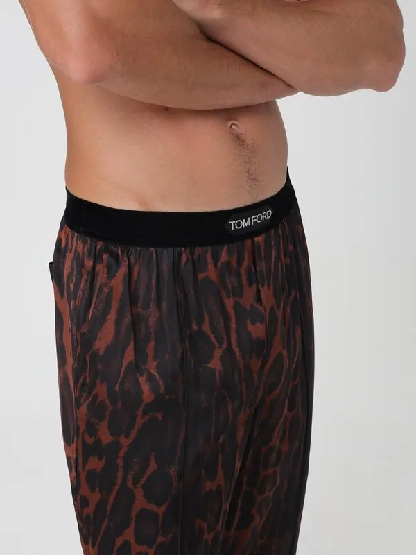 TOM FORD Leopard Print Silk Pajama Pants