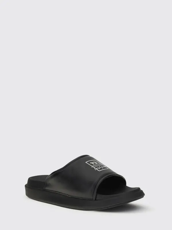 Y3 Leather Sliders
