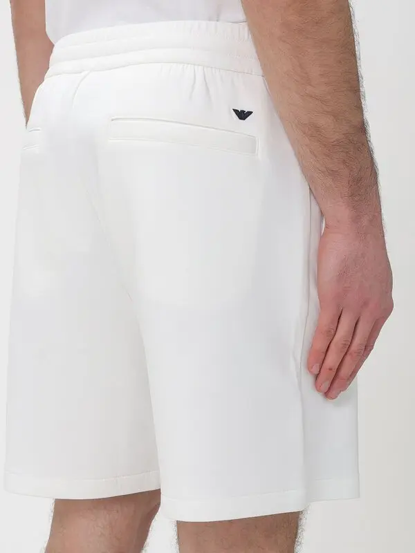 Emporio Armani Cotton Blend Shorts - White