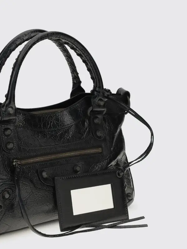 Balenciaga Le City Arena Leather Handbag - Black