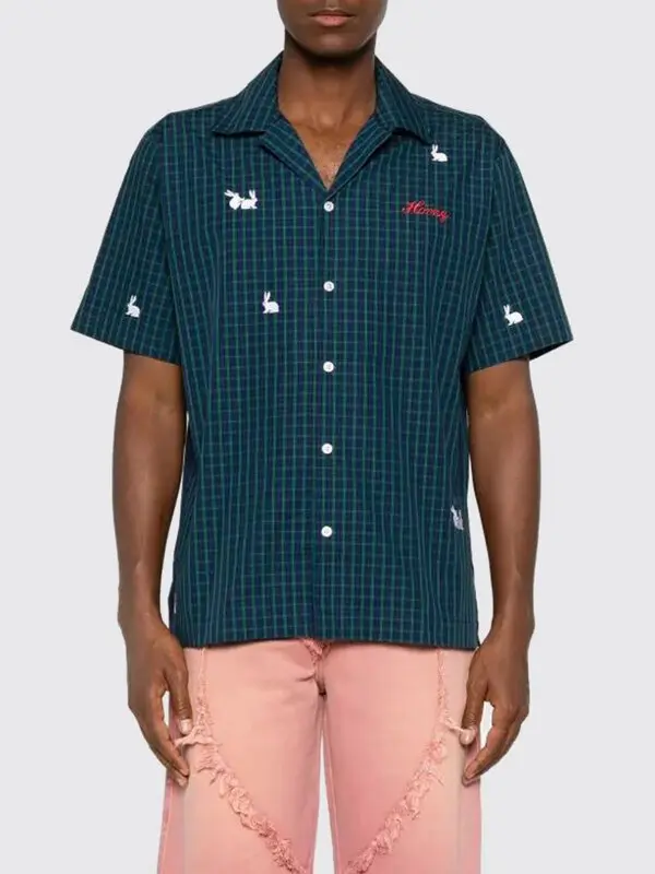 CARNE BOLLENTE Printed Cotton Casual Shirt - Green