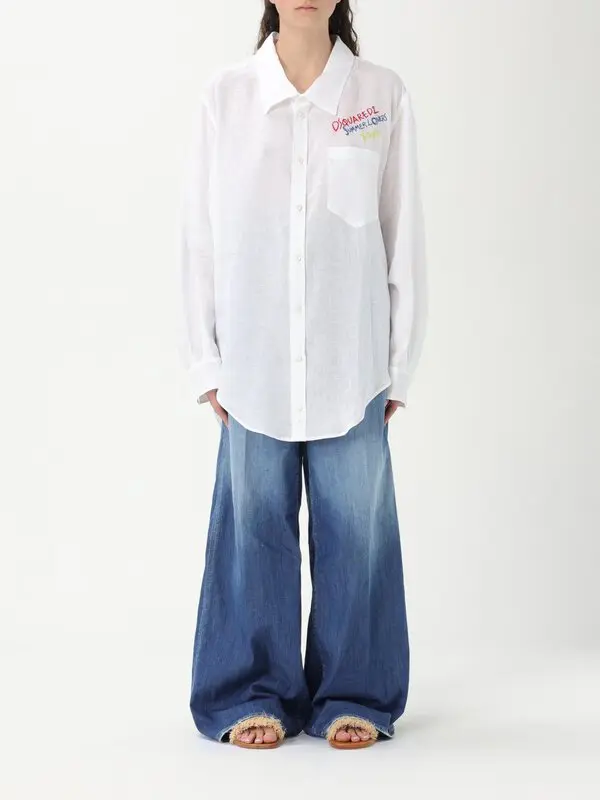Dsquared2 Embroidered Cotton Shirt