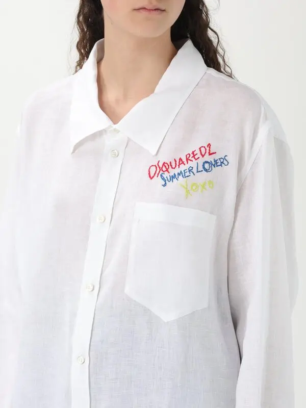 Dsquared2 Embroidered Cotton Shirt