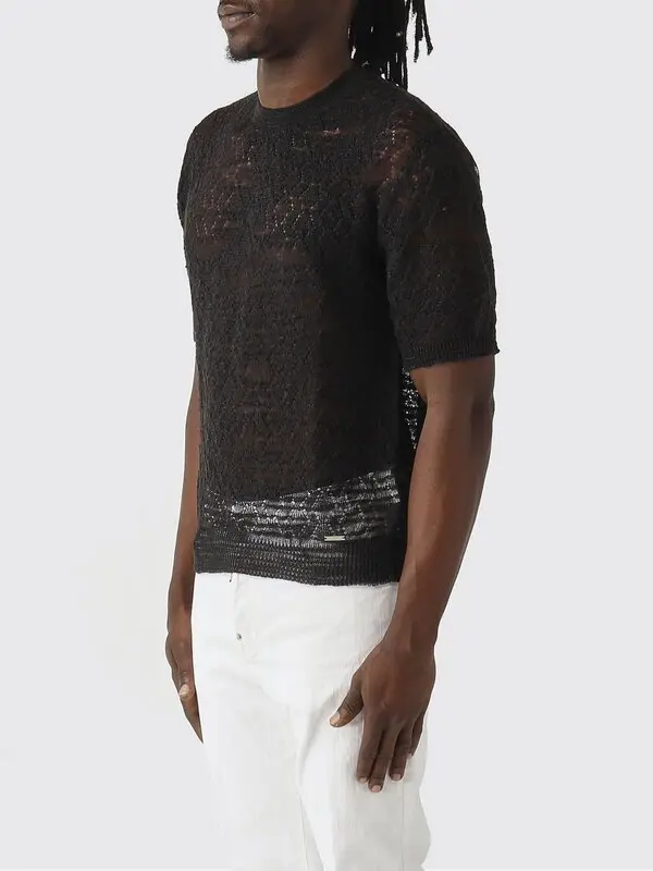 Dsquared2 Linen Blend Openwork Sweater