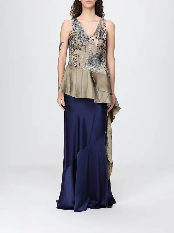 Antonio Marras Asymmetrical Ruffle Evening Top
