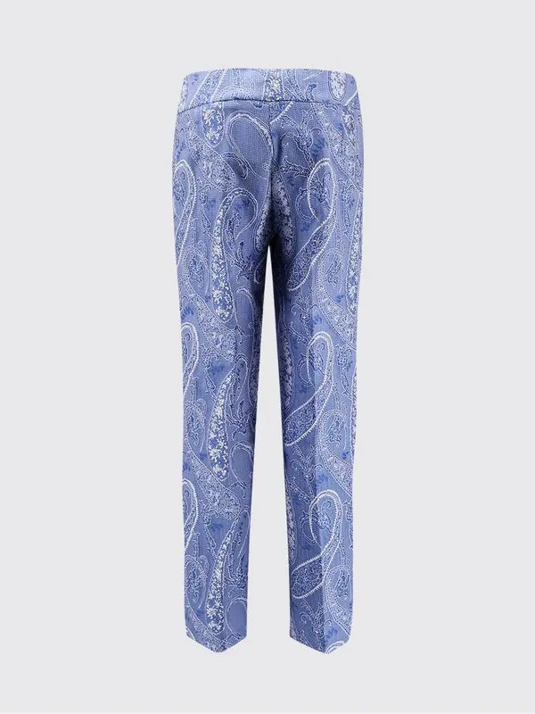 Etro Flared Trousers In Silk Blend With Paisley Print