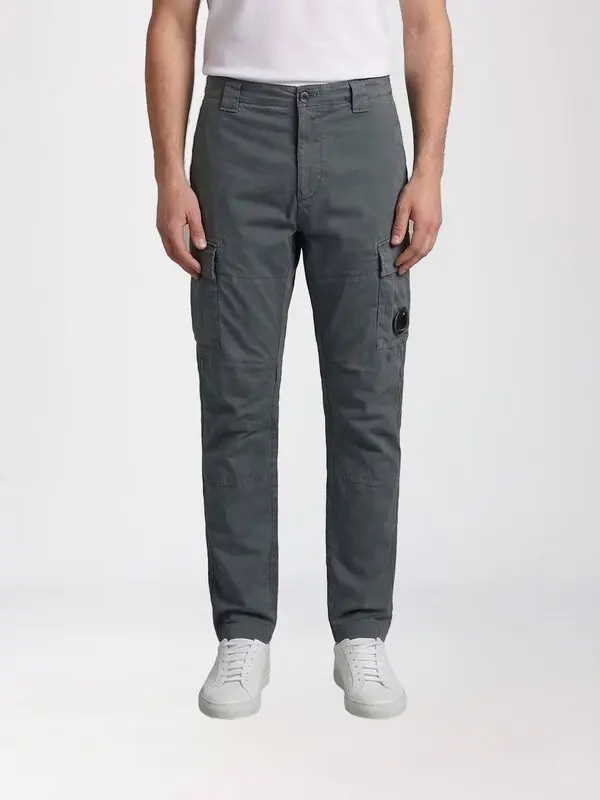 C.P. COMPANY Stretch Cotton Cargo Trousers - Grey