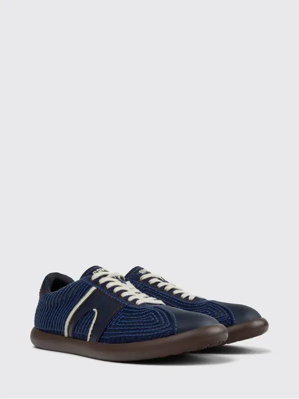 Camper Pelotas Soller Recycled Polyester And Leather Sneakers With Stitching