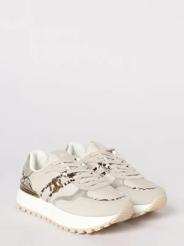 Just Cavalli Suede And Fabric Sneakers