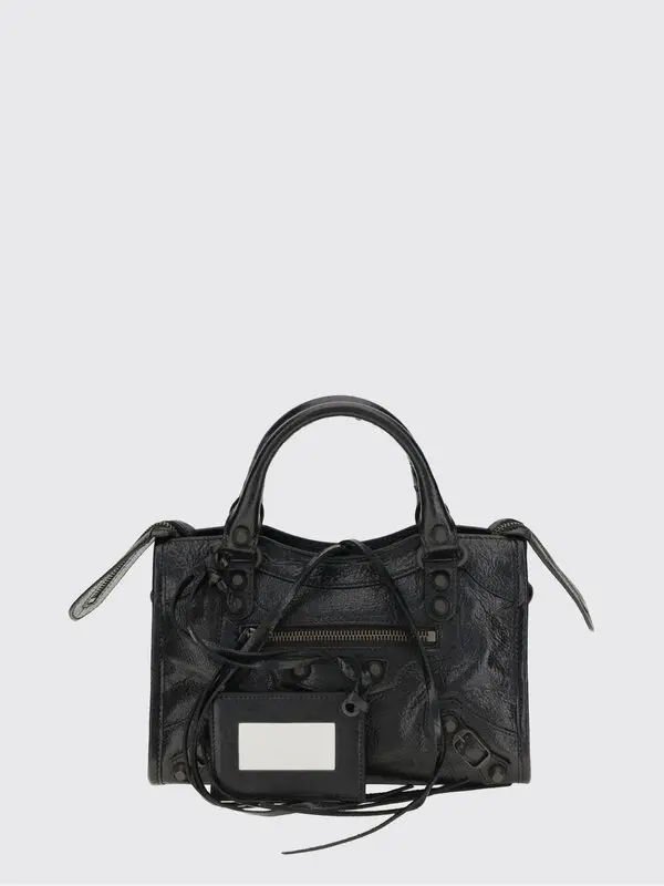Balenciaga Le City Mini Arena Lambskin Leather Bag - Black