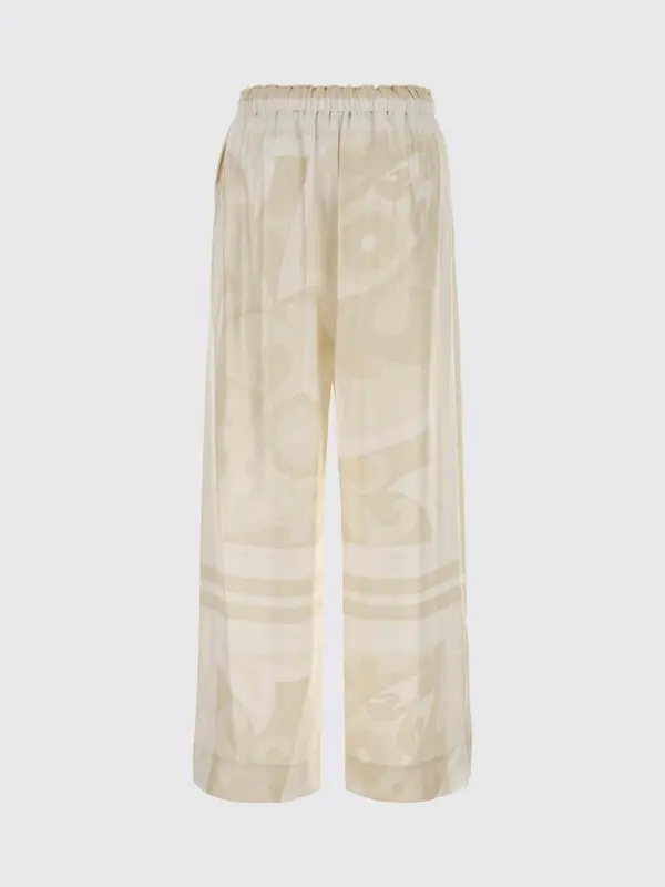 Carven Printed Silk Palazzo Trousers
