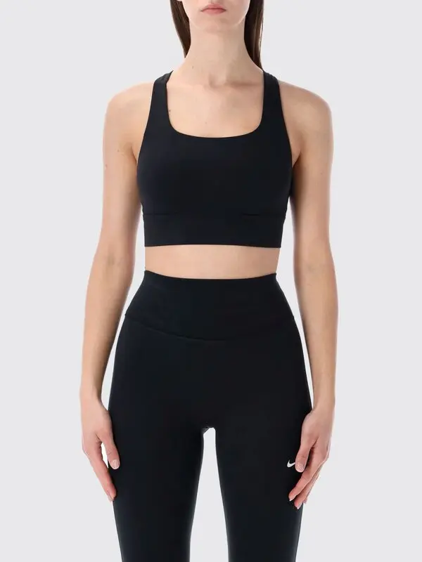Nike Stretch Technical Fabric Cropped Fit Top - Black