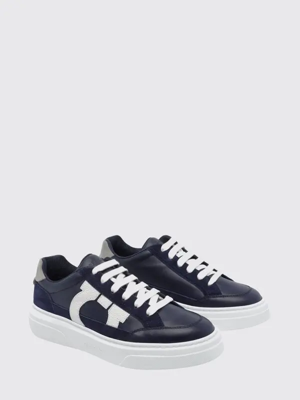 FERRAGAMO Gancini Leather Sneakers