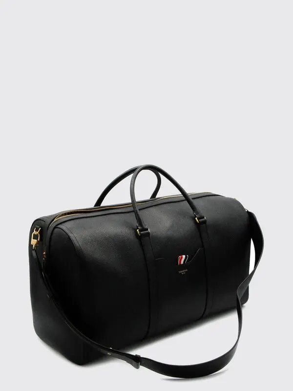 Thom Browne Grained Calfskin Leather Travel Bag With Removable Strap